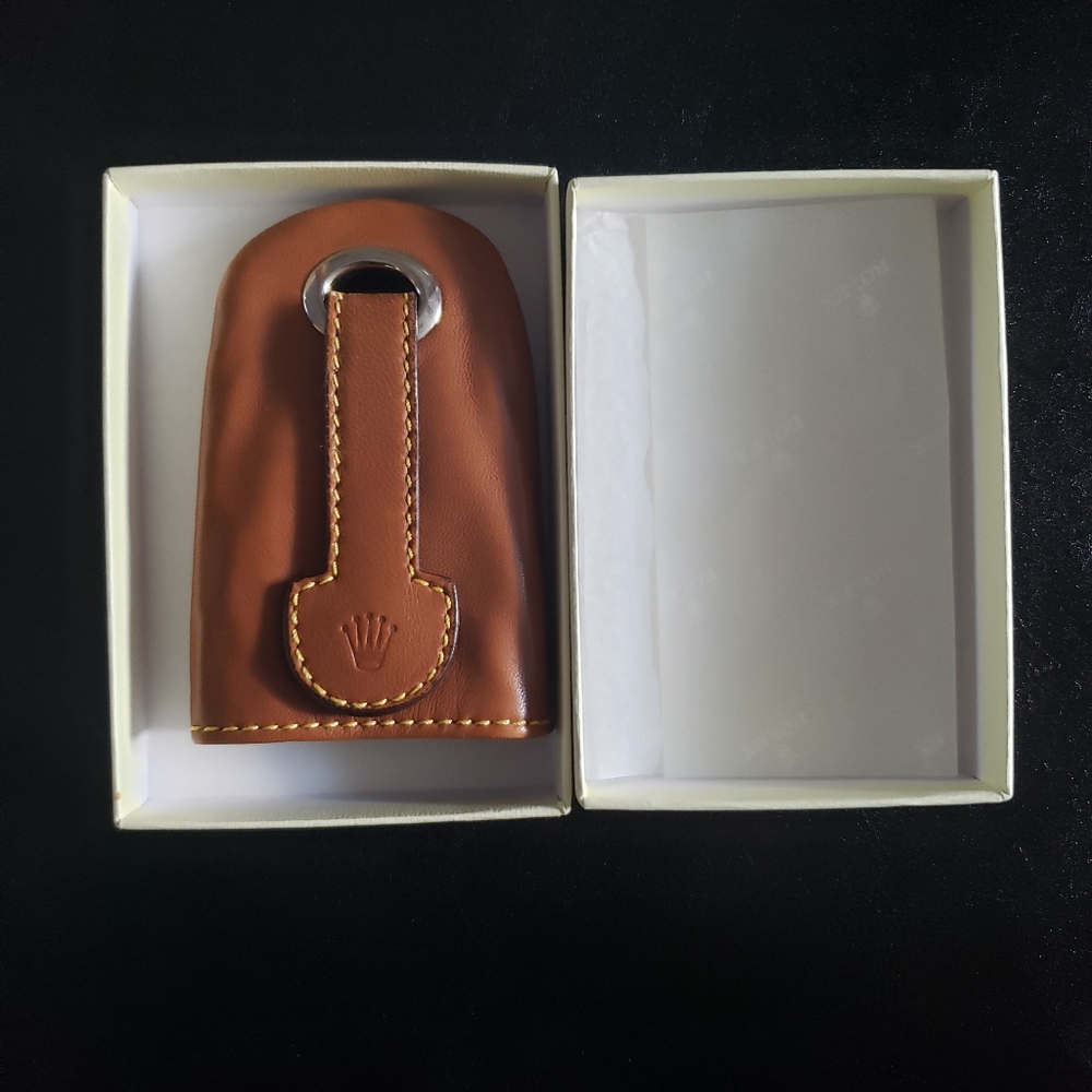 Very Rare Genuine Rolex Brown Leather Key Ring/Case. … - Gem